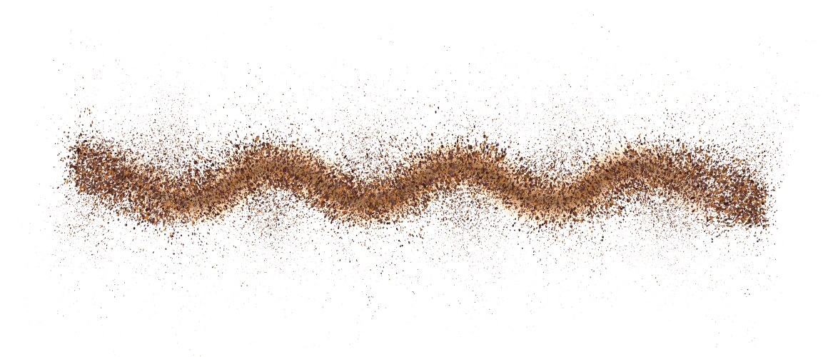 Coffee or chocolate powder flying dust particles Vector Image