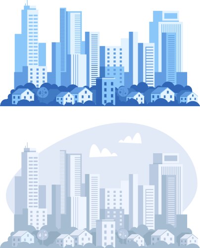 Simple Town in Vector Images (over 32,000)