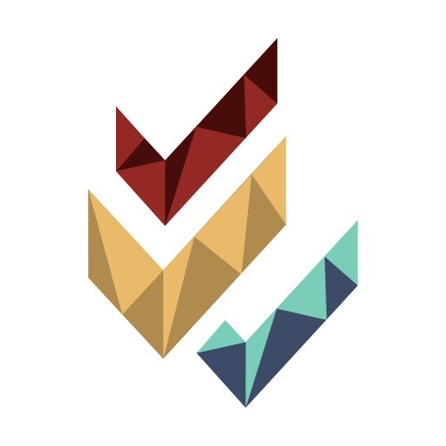 Custom yes true good done check mark logo symbol Vector Image