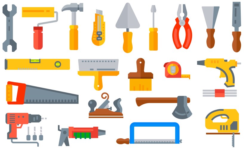 Tool set Royalty Free Vector Image - VectorStock