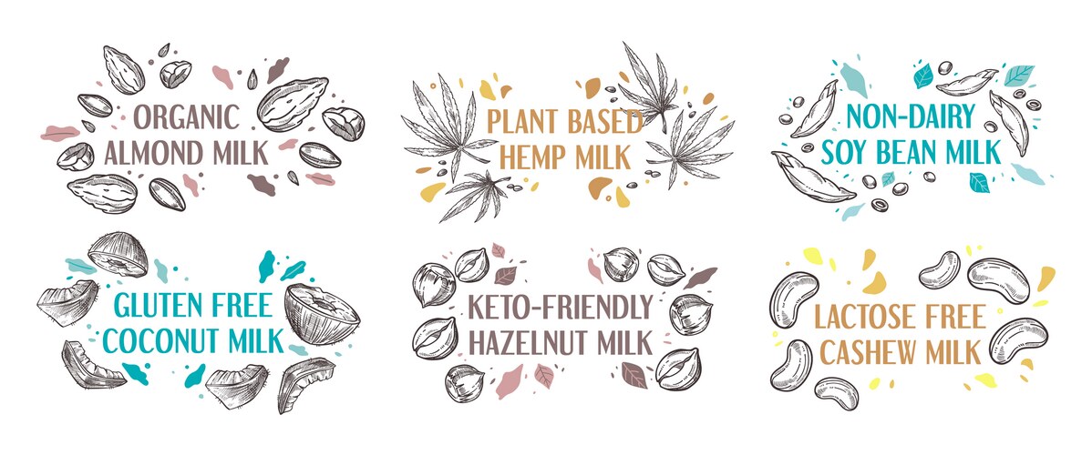 Plant Based Milk Vector Images (over 590)