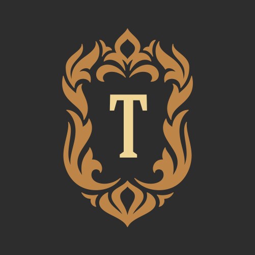 Js logo monogram with gold colors and shield Vector Image