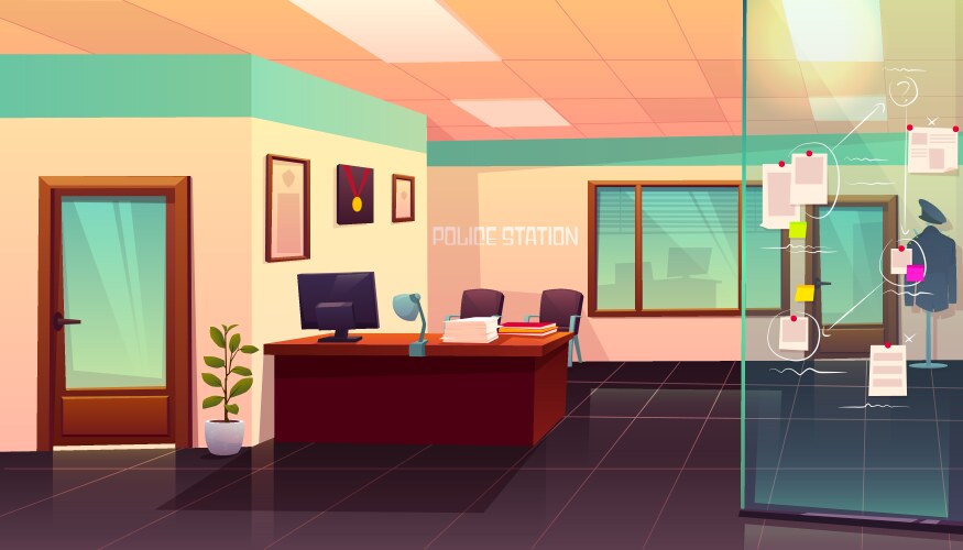 Cartoon of kitchen interior Royalty Free Vector Image