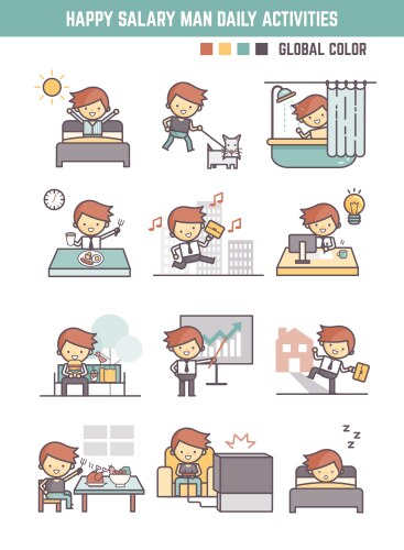 Kids Daily Routine Vector Images (over 2,300)