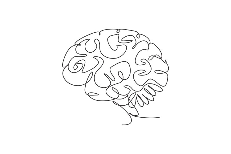 Human brain neuron sketch engraving Royalty Free Vector