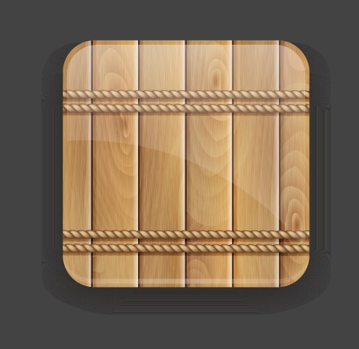 Wooden icon Royalty Free Vector Image - VectorStock