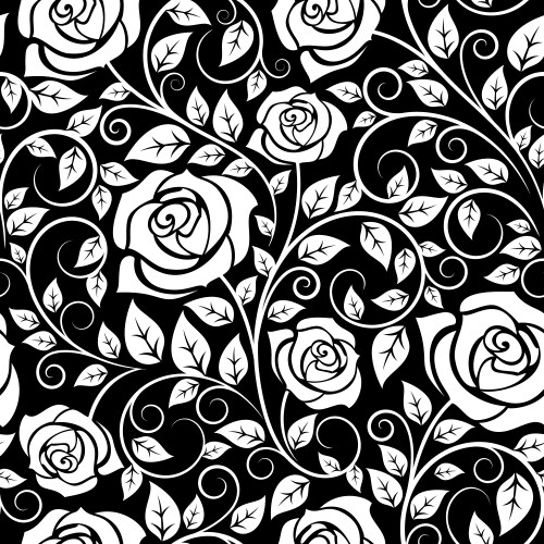 Seamless floral pattern with roses in pastel – Royalty-Free Vector ...