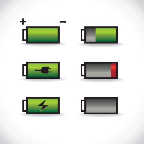 Long battery life information sign Royalty Free Vector Image