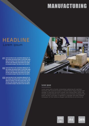 Industrial manufacturing template design in a4 Vector Image