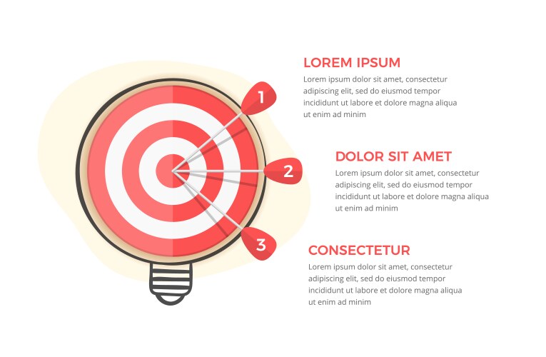 Target with three arrows Royalty Free Vector Image