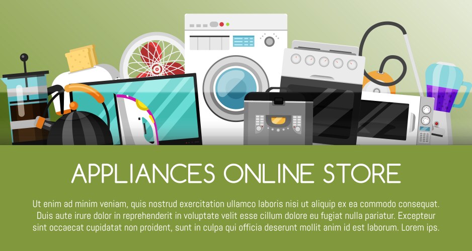Home Appliances Banner Appliance Vector Images (over 3,200)