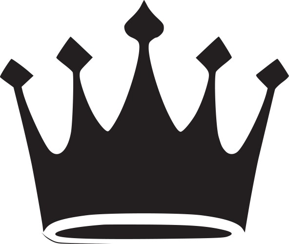 Crown - minimalist and simple silhouette Vector Image
