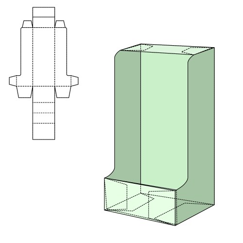 Diecut Craft Box Template Royalty Free Vector Image