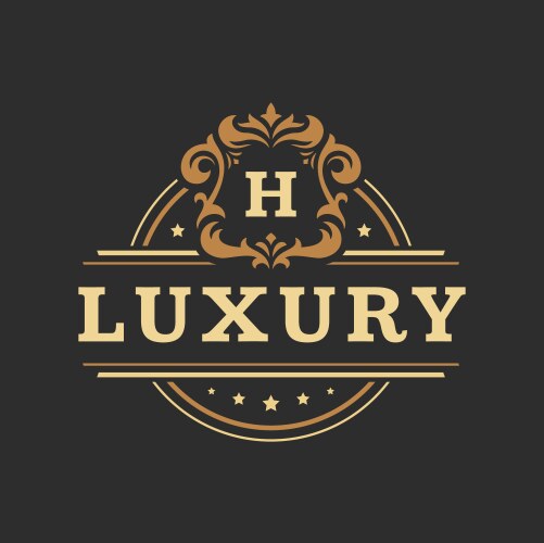 Luxury royal horse logo design Royalty Free Vector Image