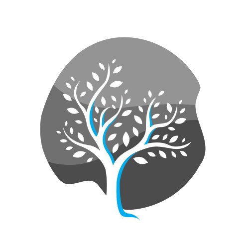 Simple silhouette tree logo graphics Royalty Free Vector