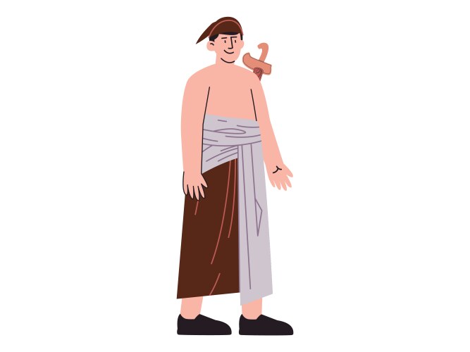 Indonesia traditional clothing javanese balinese Vector Image