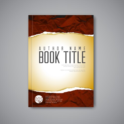 Modern abstract book cover template Royalty Free Vector
