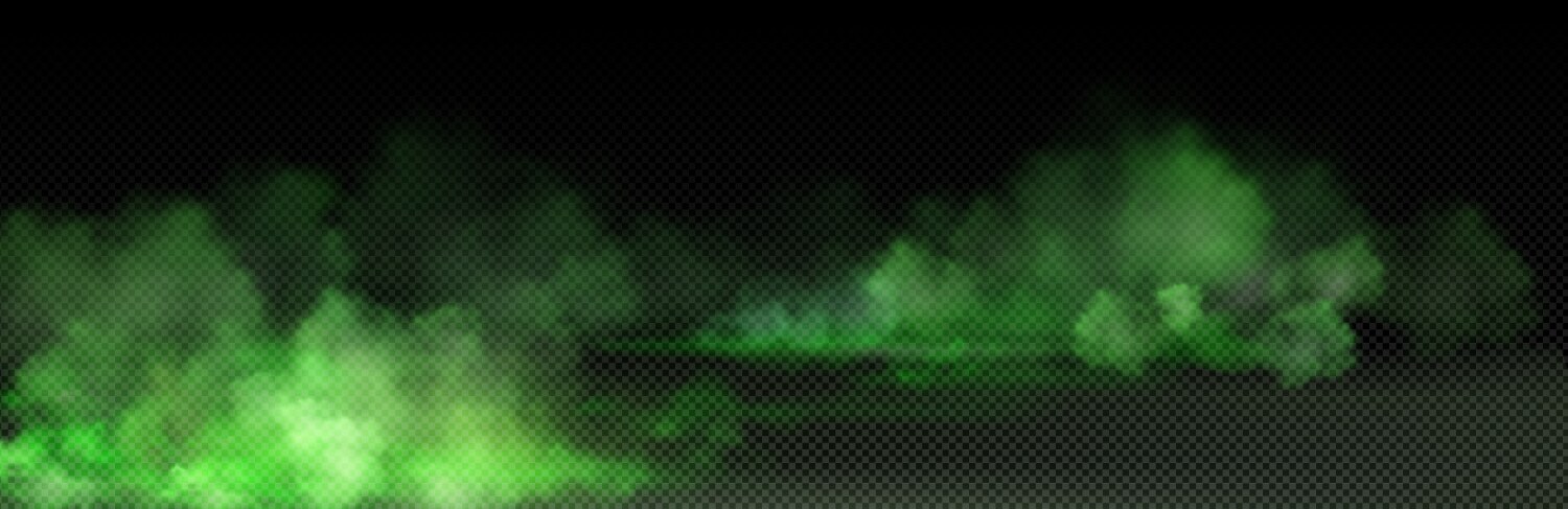 Realistic stinky smell cloud green magic smoke Vector Image