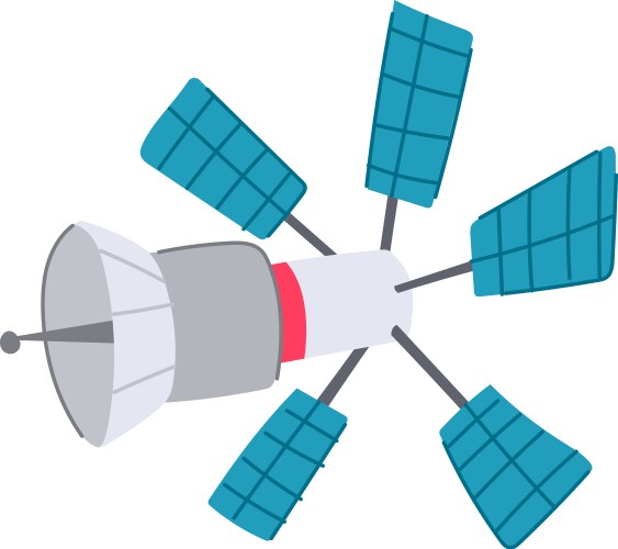 Technology satellite cartoon Royalty Free Vector Image