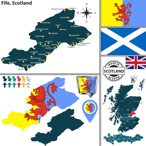 Map with national flag Royalty Free Vector Image