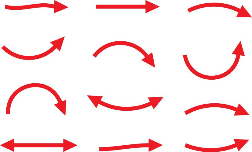 Red Arrow Line Vector Images (over 62,000)
