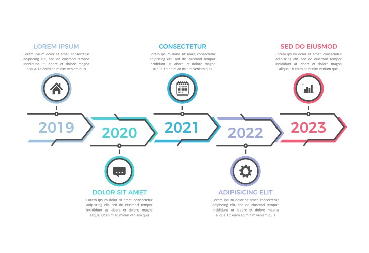 Timeline infographics Royalty Free Vector Image