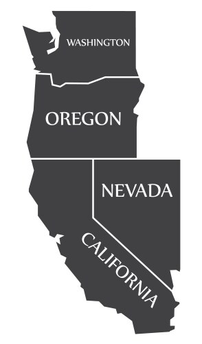 Map state california usa Royalty Free Vector Image