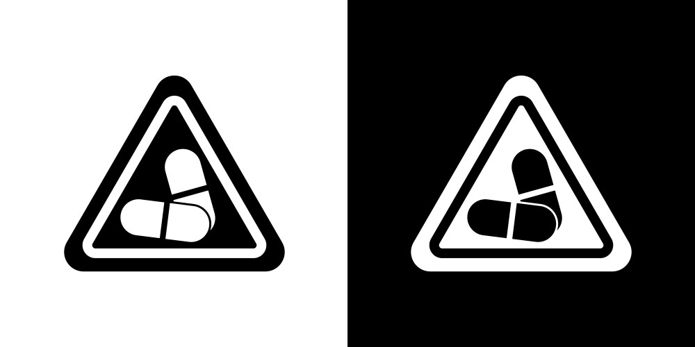 Side effects sign icon set information Royalty Free Vector