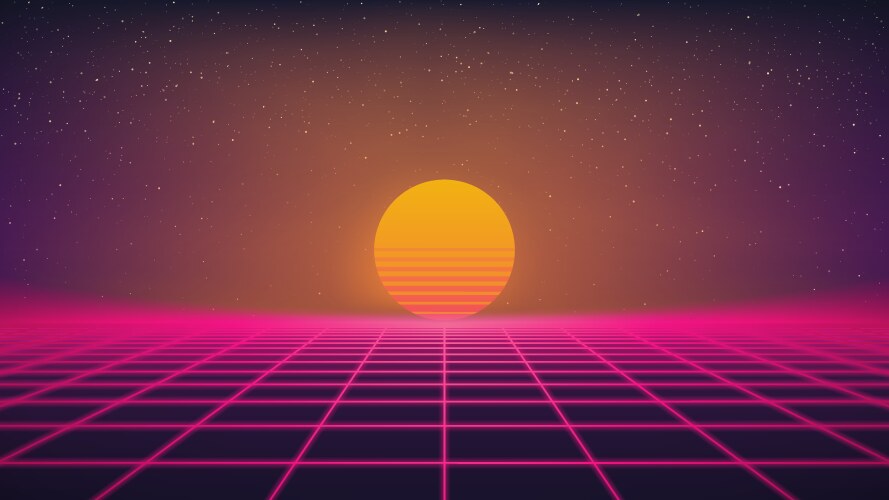 Retro background with laser grid abstract Vector Image
