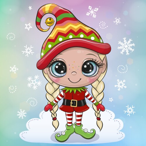 Cartoon tiger creeping up ion a blue background Vector Image