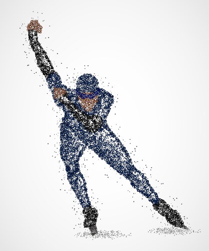 Abstract speed skaters Royalty Free Vector Image