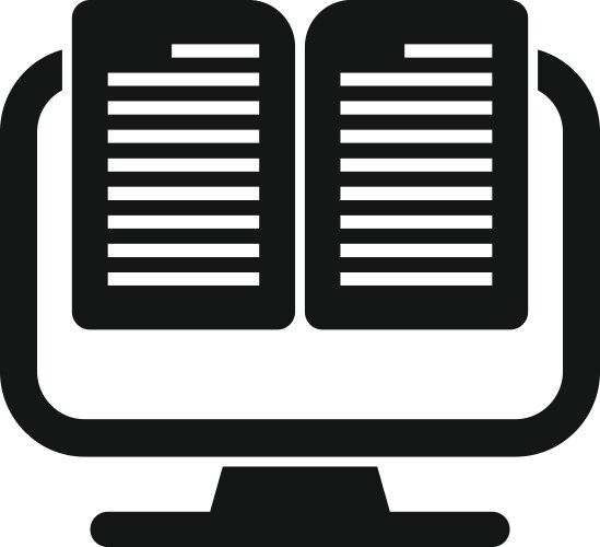 Digital document icon on computer screen Vector Image