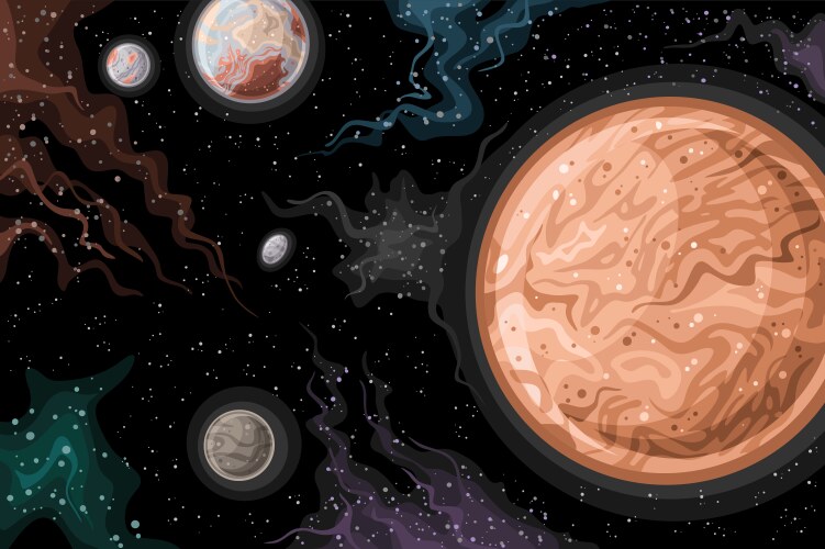 Fantasy space chart Royalty Free Vector Image - VectorStock