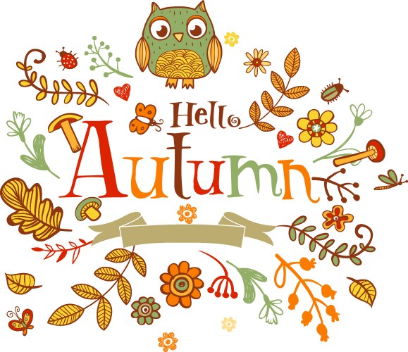 Hello september card Royalty Free Vector Image
