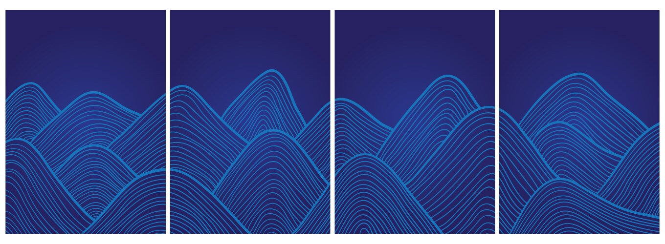 Japanese background with line wave pattern Vector Image