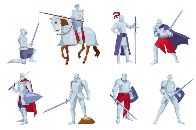 Medieval knight Royalty Free Vector Image - VectorStock