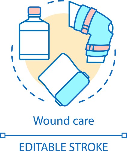 Wound suture icon cartoon style Royalty Free Vector Image