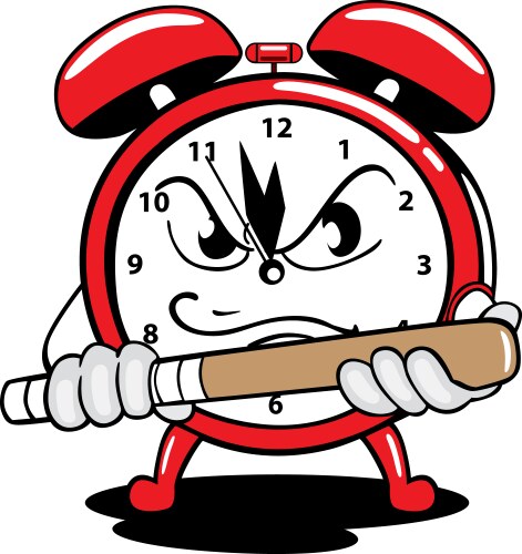 Cartoon alarm clock Royalty Free Vector Image - VectorStock