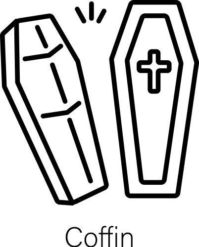 Coffin Outline Casket Vector Images (over 1,600)