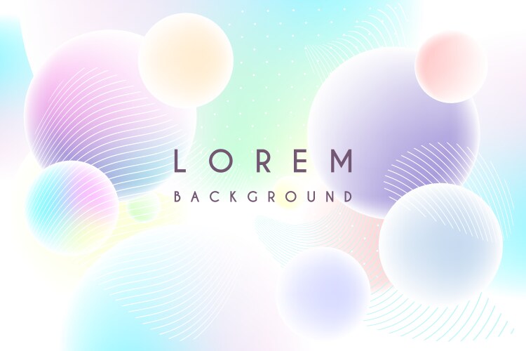 Holographic abstract background in pastel neon Vector Image