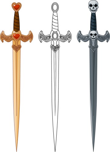 Medieval weapons ancient protection warrior Vector Image
