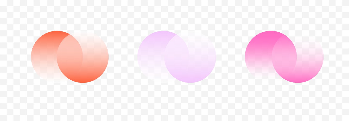 Transparent graphic design circles element Vector Image