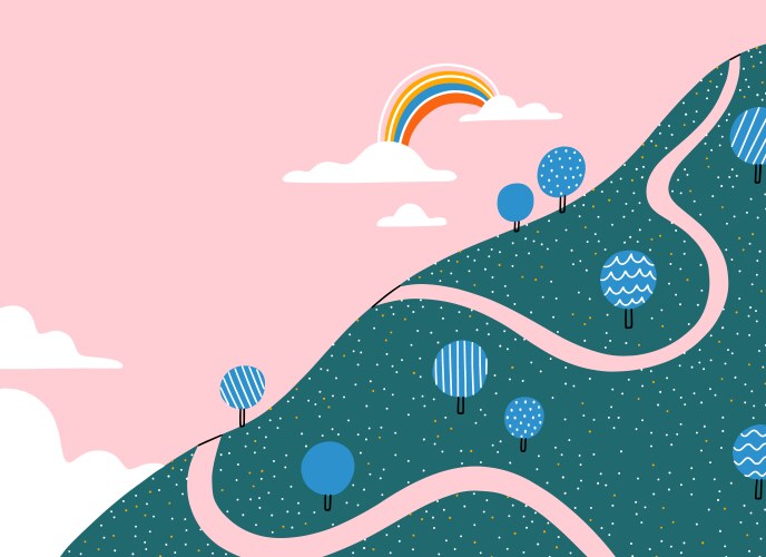 Rainbow cartoon Vector Images & Graphics for Commercial Use | VectorStock