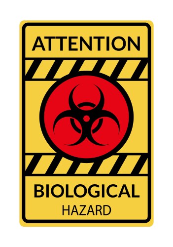 Danger warning board icon biological hazard Vector Image