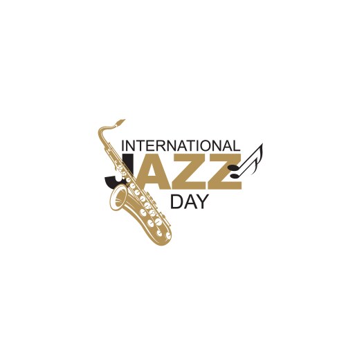 Jazz festival emblem Royalty Free Vector Image