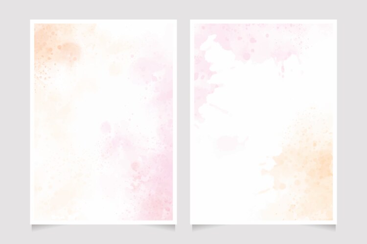 Pink and gold wet wash splash watercolor frame Vector Image