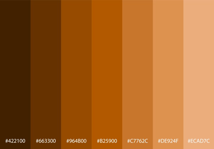 Color Palette for Dark Skin Vector Images (over 140)
