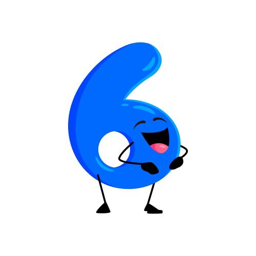 Number 6 Cartoon Vector Images (over 2,900)