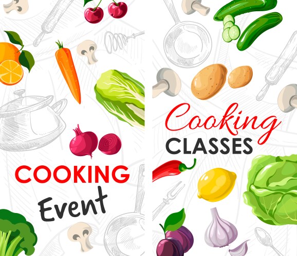 Try our fully interactive online culinary lessons Vector Image