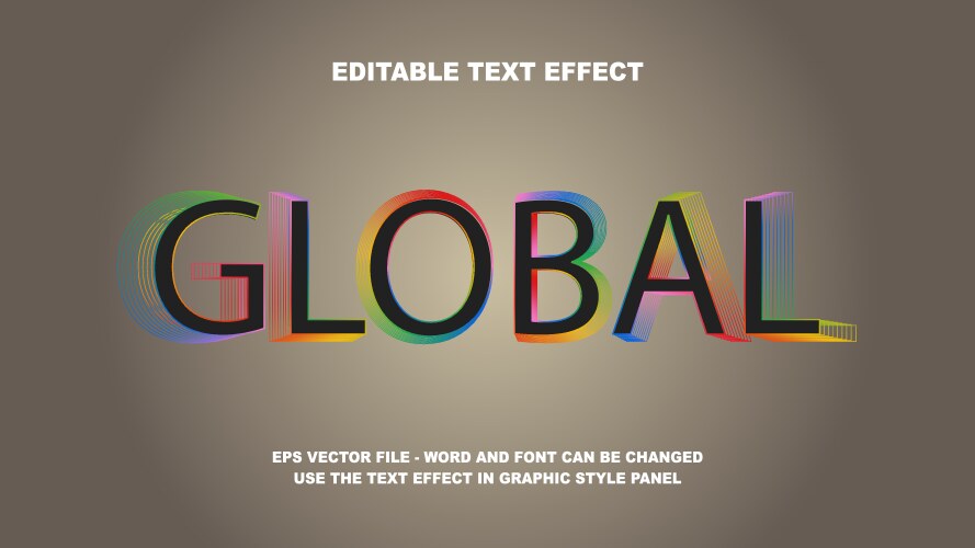Editable text effect notes 3d template Royalty Free Vector